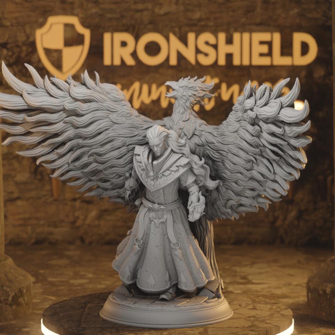 Fire Genasi Pyromancer - Scorcher Sorcerer Figure 16k + Base Print 3D ...