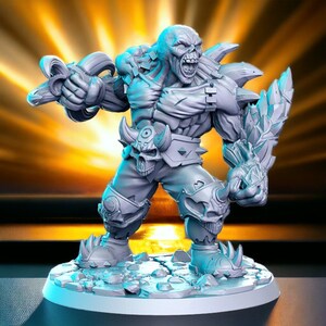 Muscular Ogre Zombie Warrior With Clawshield Beast Creature for Dnd ...