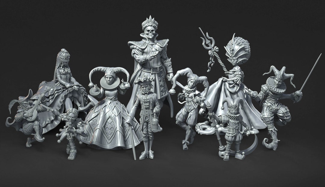 Set Stubborn Jesters Bundle 10 Figures 12k 14k + BONUS Print 3D RPG ...