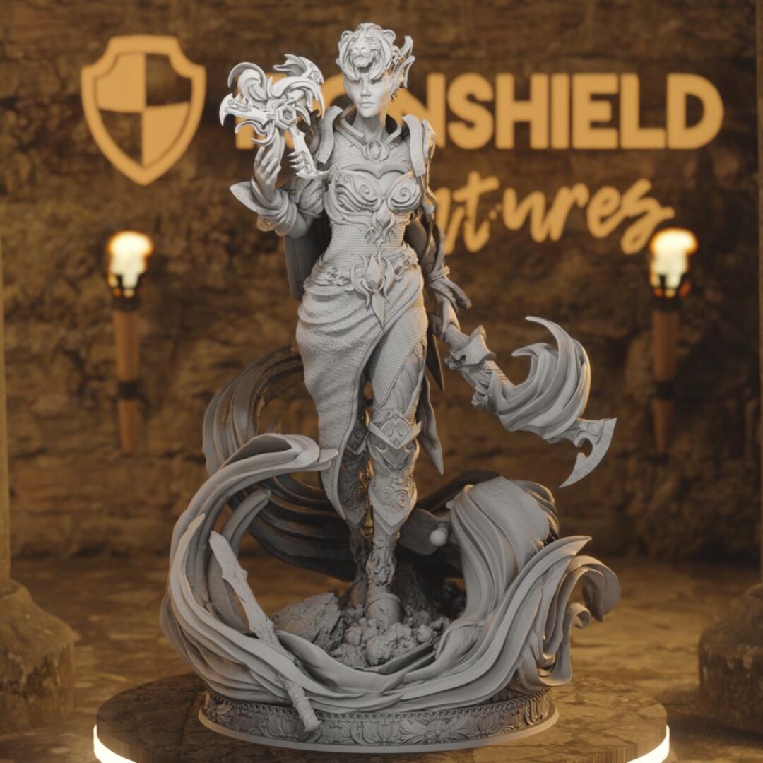 Elven Spellsword - Rylena Elf Figure + Base Print 3d 16k Dnd Miniature ...