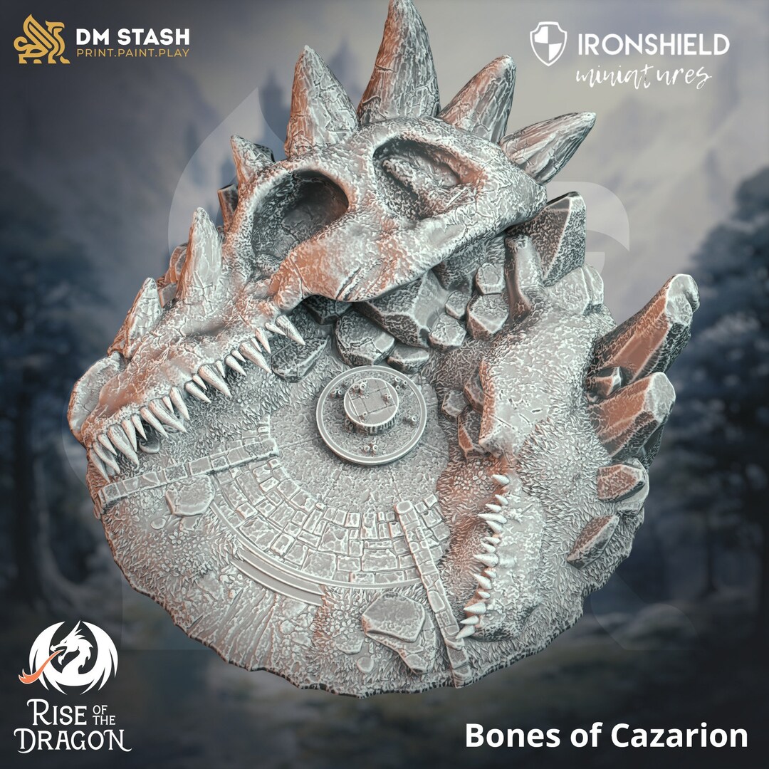 Dragon Altar Terrain Set Grave of Cazarion 220mm Base Figure Print 3d ...