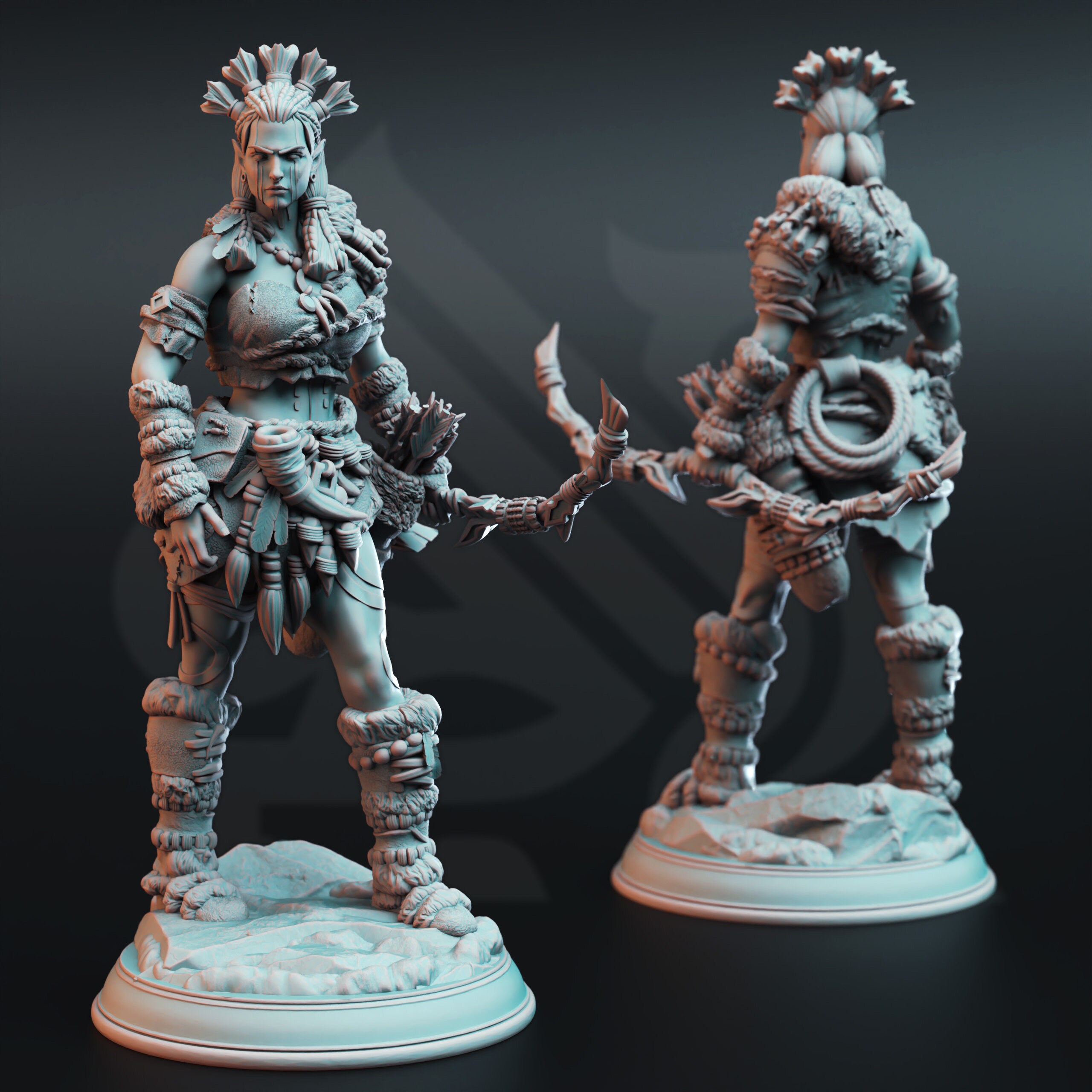 Strika Goliath Hunter Ranger Archer Figure With Base Print 3d 16k ...