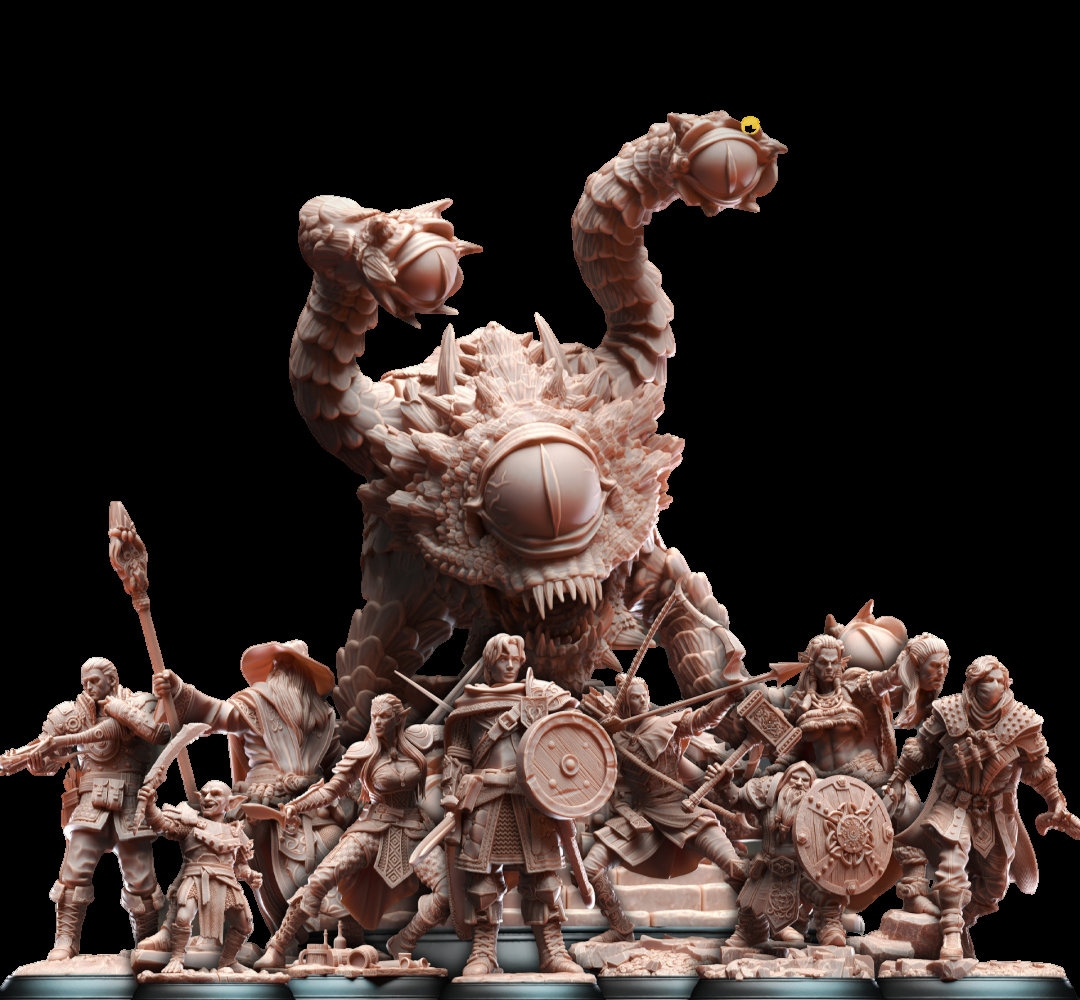 DND 5e Starter Campaign - Full Set 14 Figures + Maps + Character Sheets ...