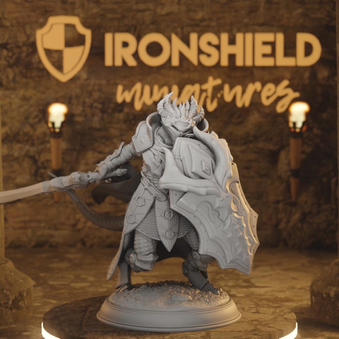 Horakthar - Dragonborn Commander Fighter Soldier Figurine Print 3d 12k ...