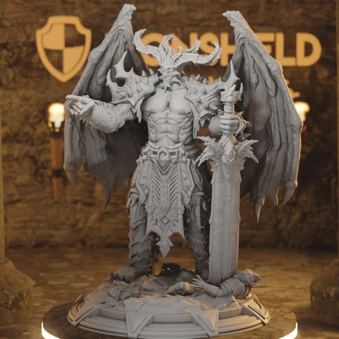 Kavaramon - Demon Fighter Devil Huge Monster Fiend 16k Figure + Base ...
