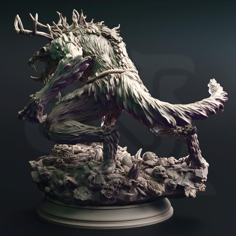 Wendigo Monstrosity - Dreadclaw Beast Figure 14k + Base Print 3D RPG ...
