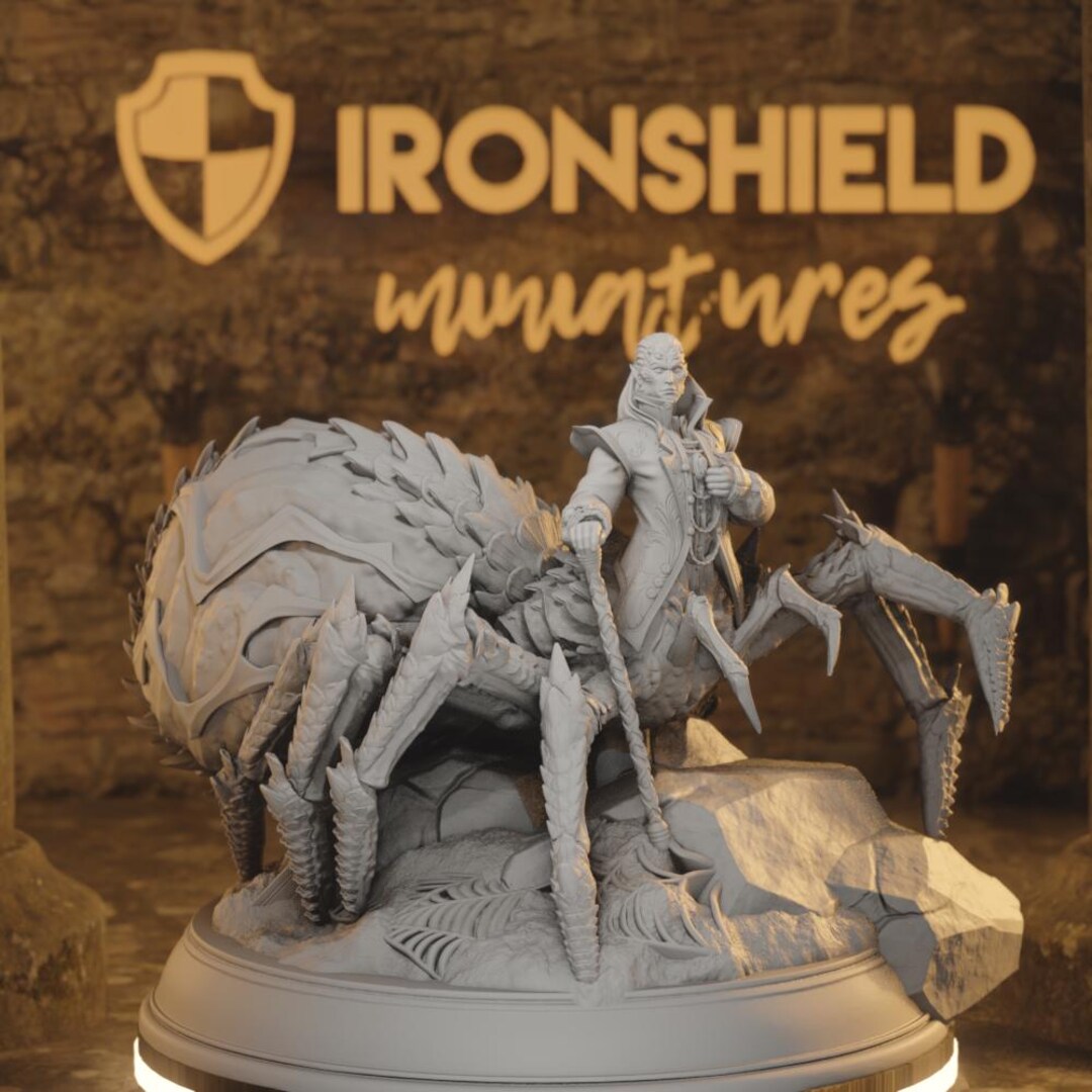 Giant Spider Drider Noble - Duke Conrad Figure + Base + BONUS Print 3d ...