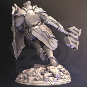 Holy Paladin Cardioth Shieldsman Figure Base BONUS Print 3d 12k ...