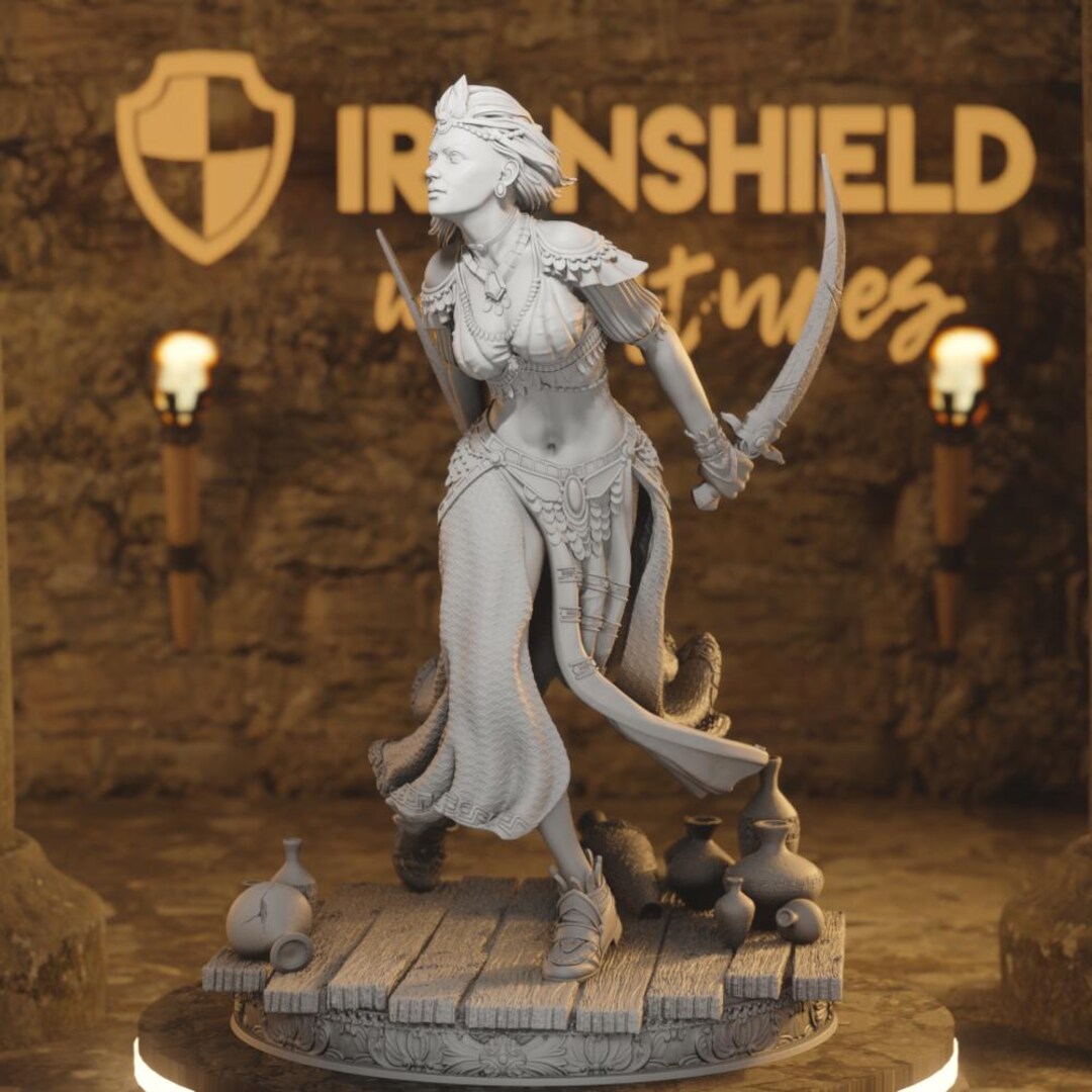 Nahida Female Rogue Villain Sword Dancer Figure 14k + Base + Bonus ...