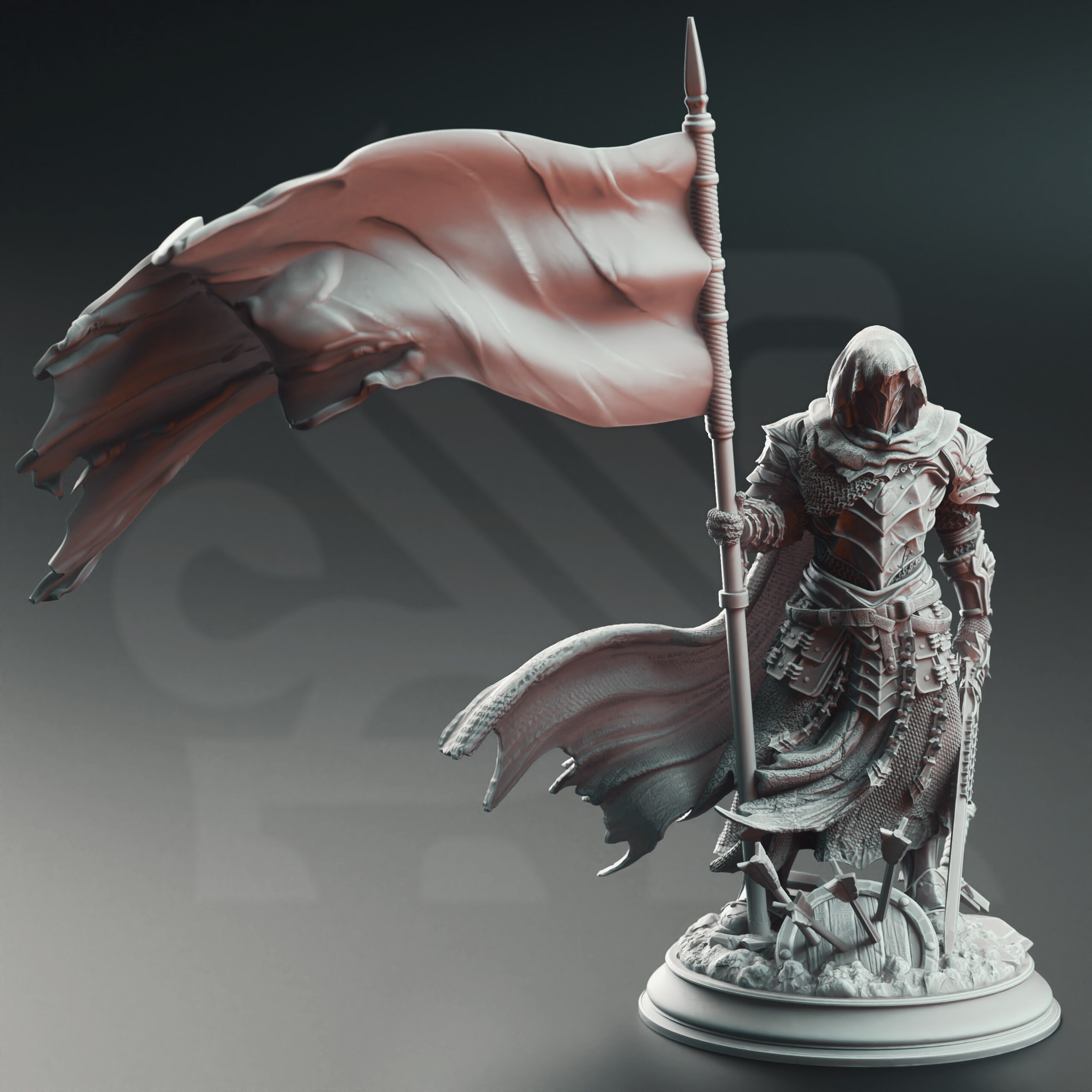 Florian - Fallen Banner Knight Figure DND + BONUS Print 3D 14k ...