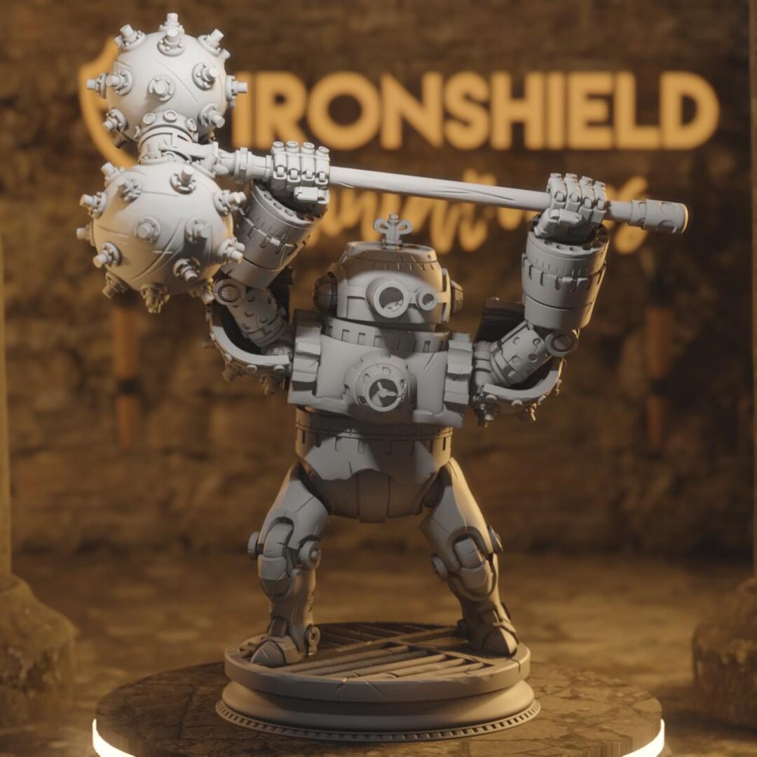 Venators Mini Automaton Robo Artificer Figure 16k + Base Print 3D RPG ...