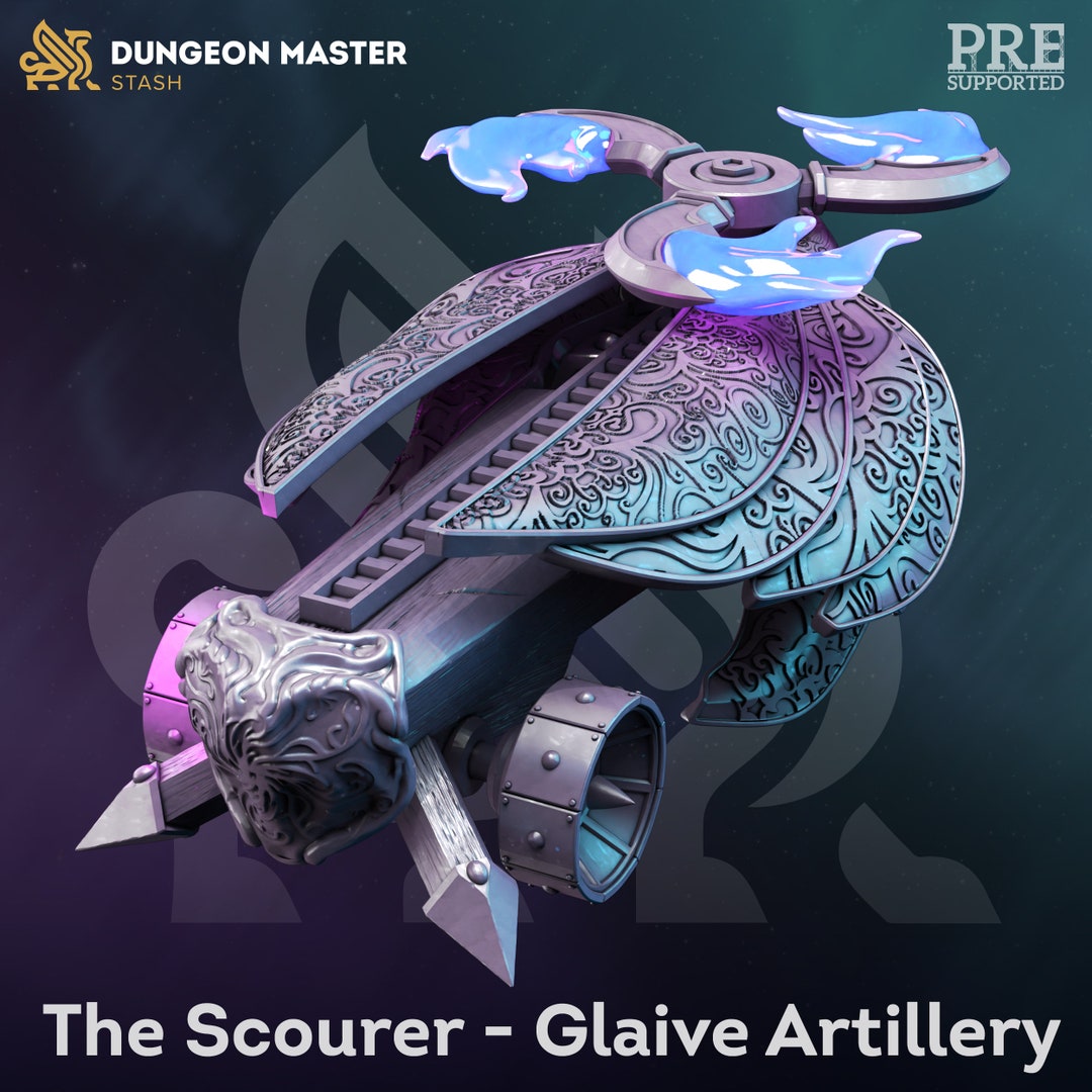 Elven Glaive Artillery the Scourer Weapon Figure 12k Print 3D RPG ...