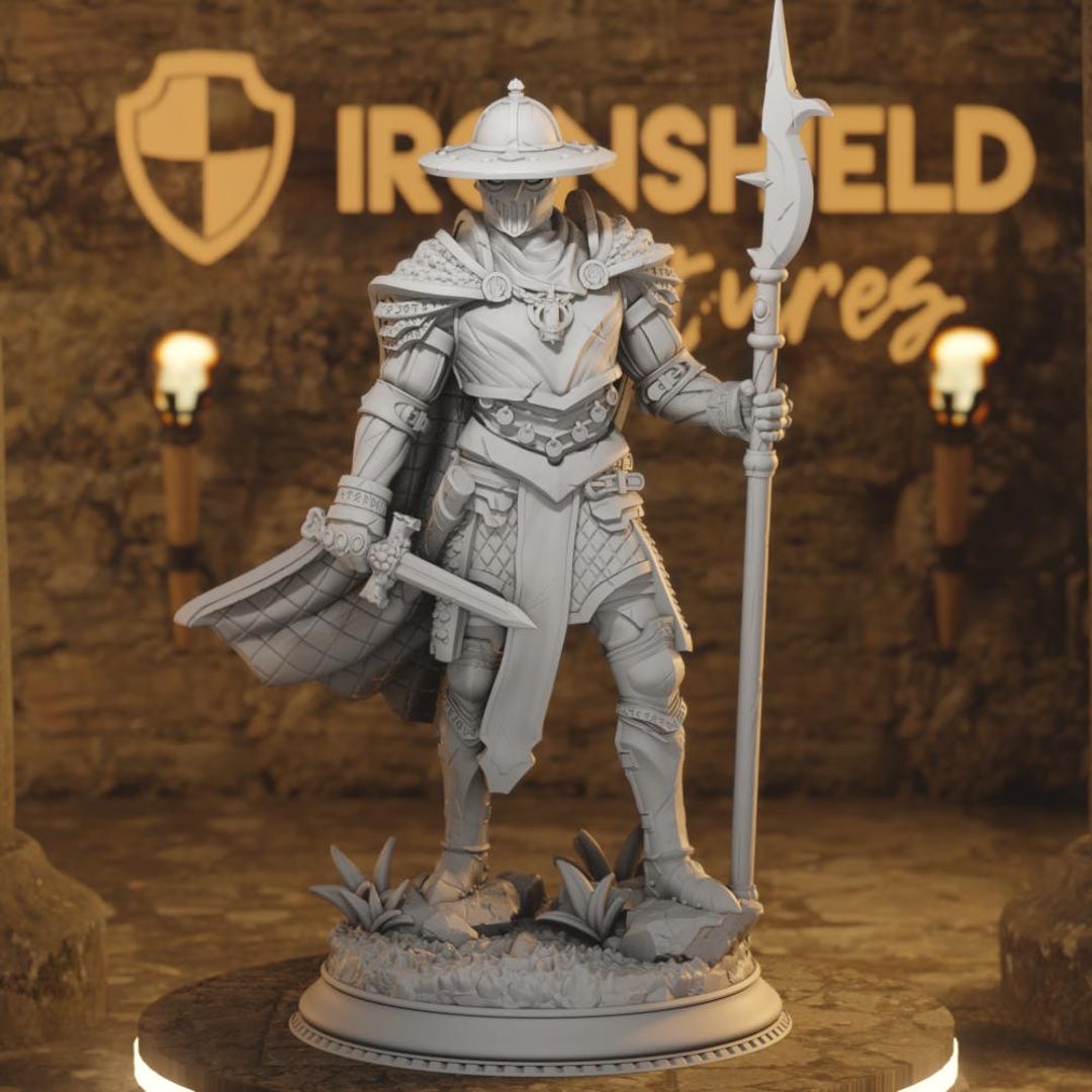 Inquisition Knight Hunter Paladin Figure 16k + Base Print 3D RPG ...