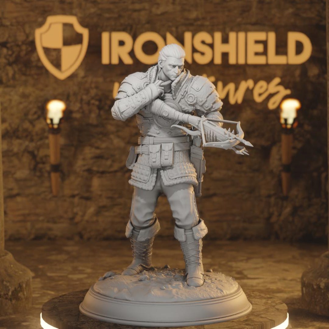 Dusty Dirks Bandit Rogue Ranger Crossbow Figure With Base Print 3d 16k ...