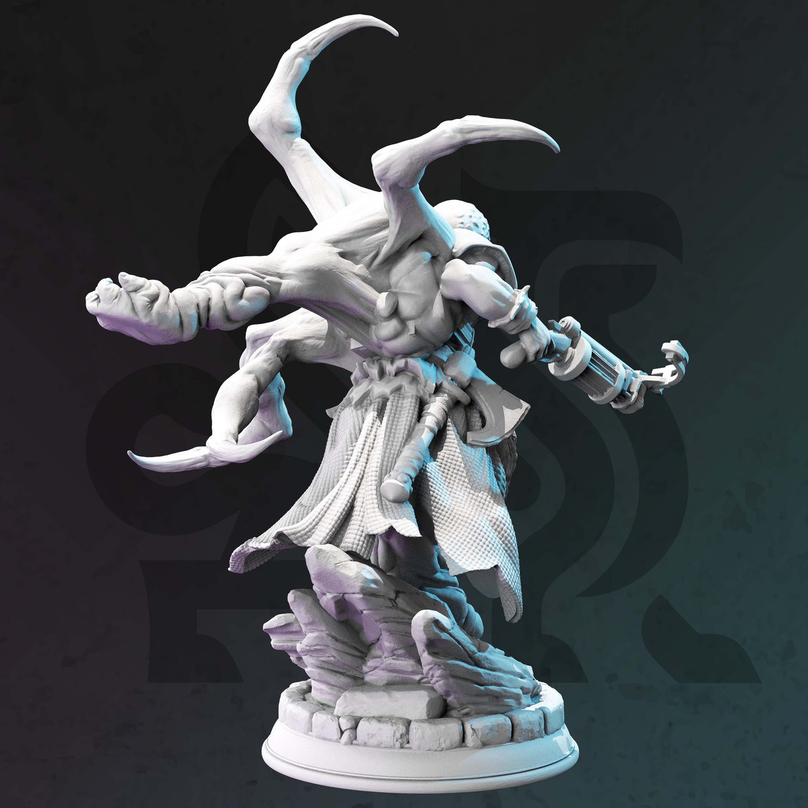 Jorrick - Ranger Warrior in Necrotic Var. Figure With Base Print 3d 12k ...