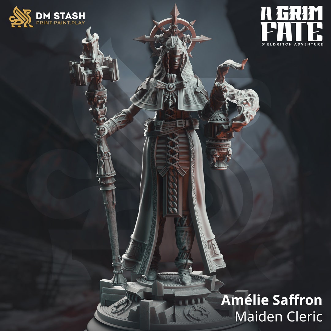 Amelie Woman Maiden Cleric Mage Figure DND BONUS Print 3D 14k Miniature ...