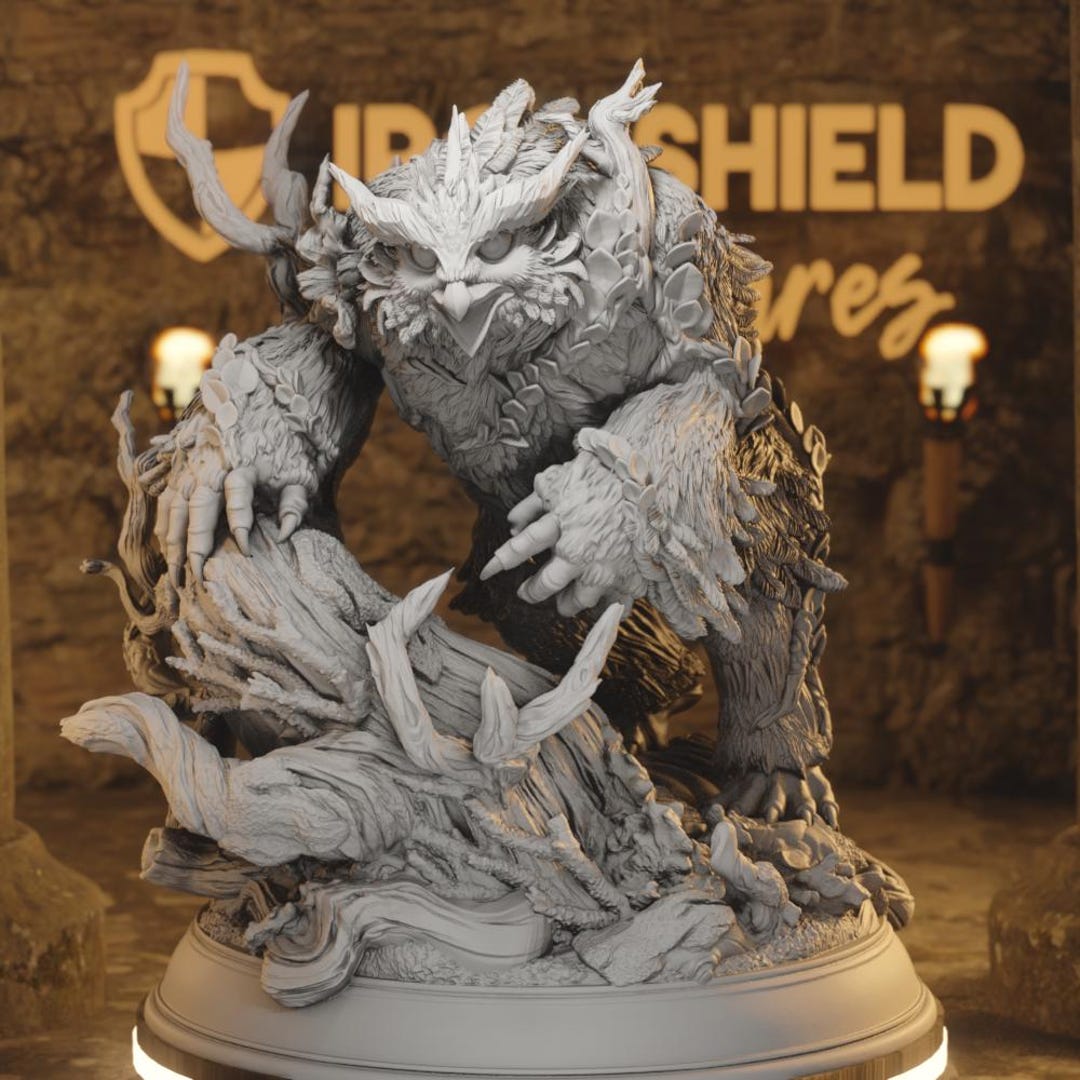 Fey Touched Owlbear - Firalyn Monster Beast Figure + Base Print 3d 16k ...