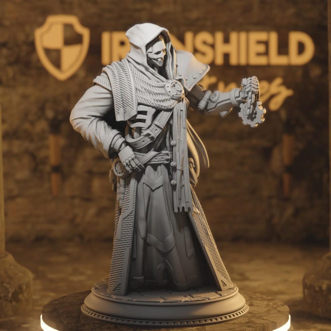 Senetus Automaton Npc Sorcerer Artificer Figure 16k + Base Print 3D RPG ...