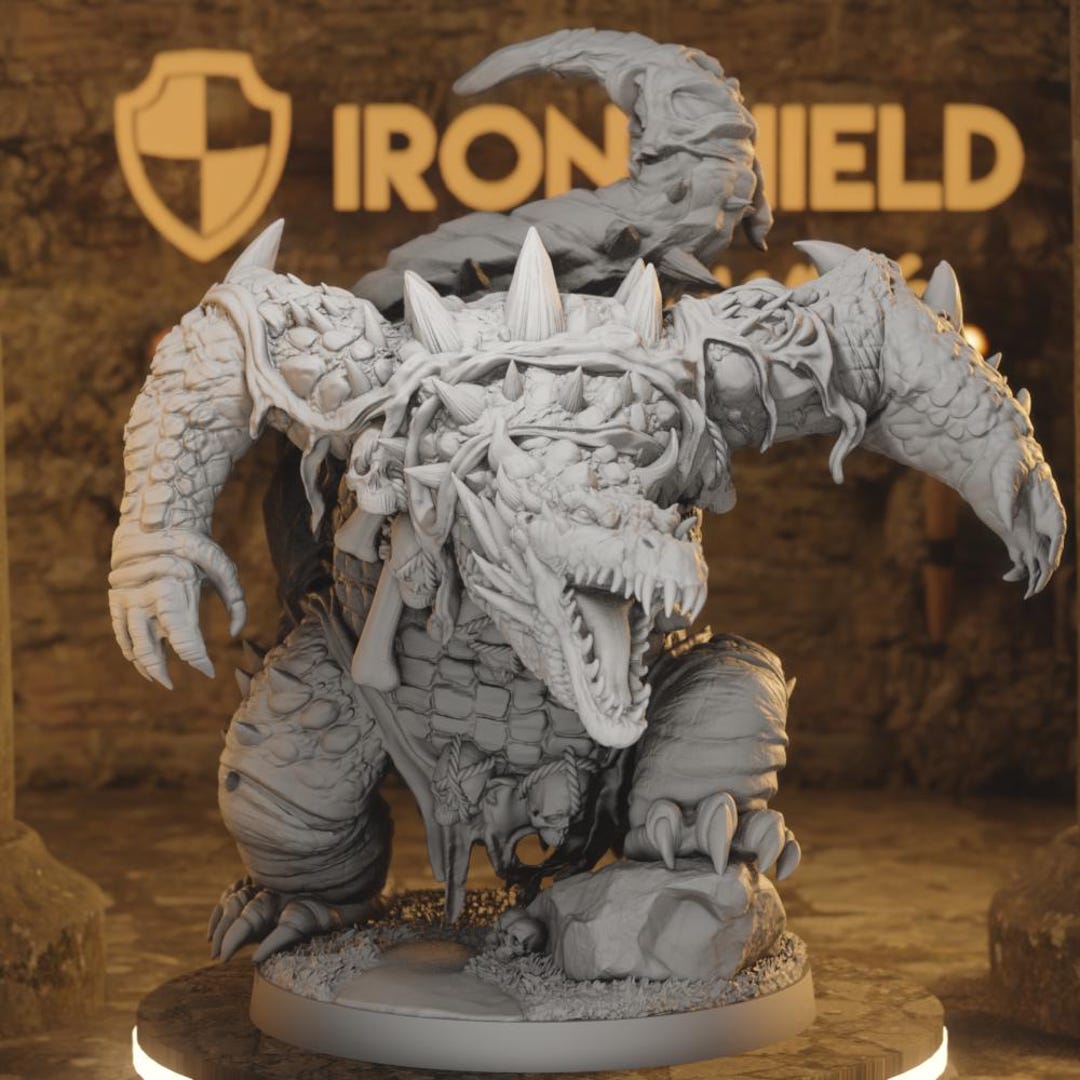 Crocagon 1 – Monster Beast Crocodile Horror Figure 16k + Base 3D ...