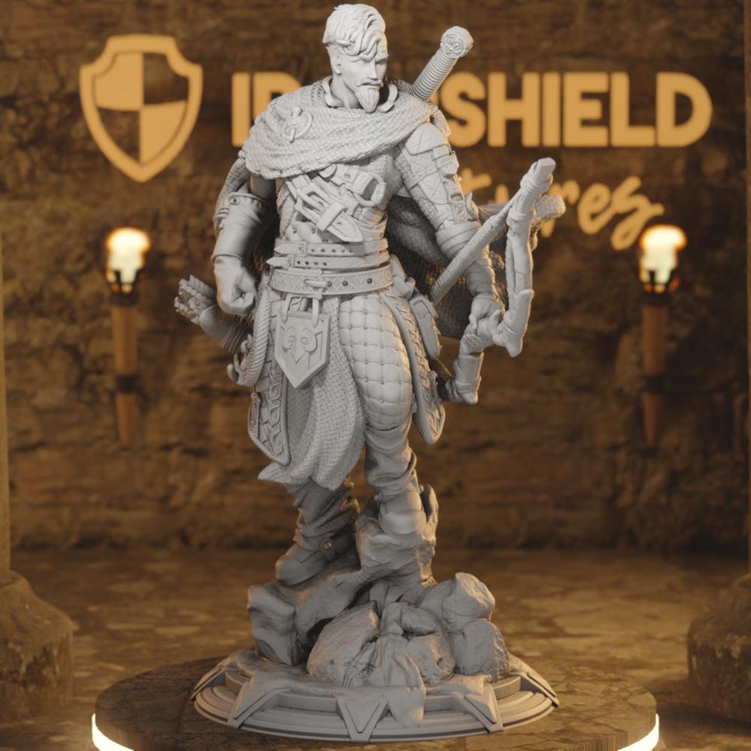 Northern Ranger Rogue Viktor Trine Archer Figure + Base Print 3d 16k ...