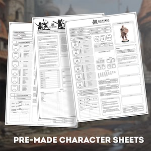 DND 5e Starter Campaign - Full Set 14 Figures + Maps + Character Sheets ...