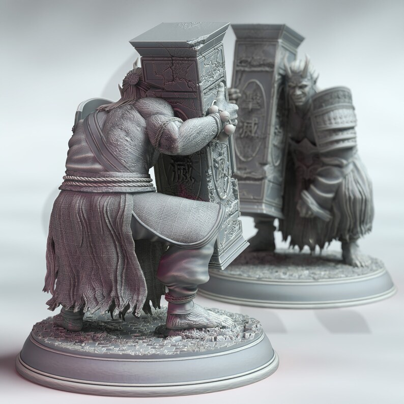 BUNDLE - Oni Onslaughter Trio Samurai Demon 12k Figure + Base Print 3d ...