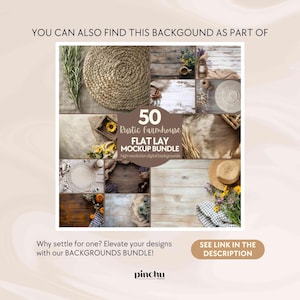 Cottagecore Flat Lay Background Mockup, Rustic Farmhouse Table Flatlay ...