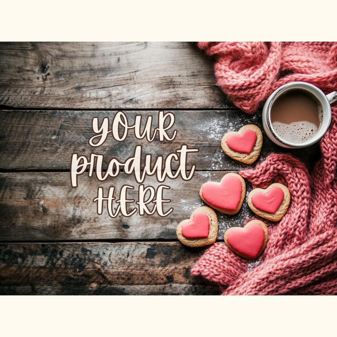 Valentine's Day Flat Lay Background, Cosy Romantic Flatlay Mockup ...
