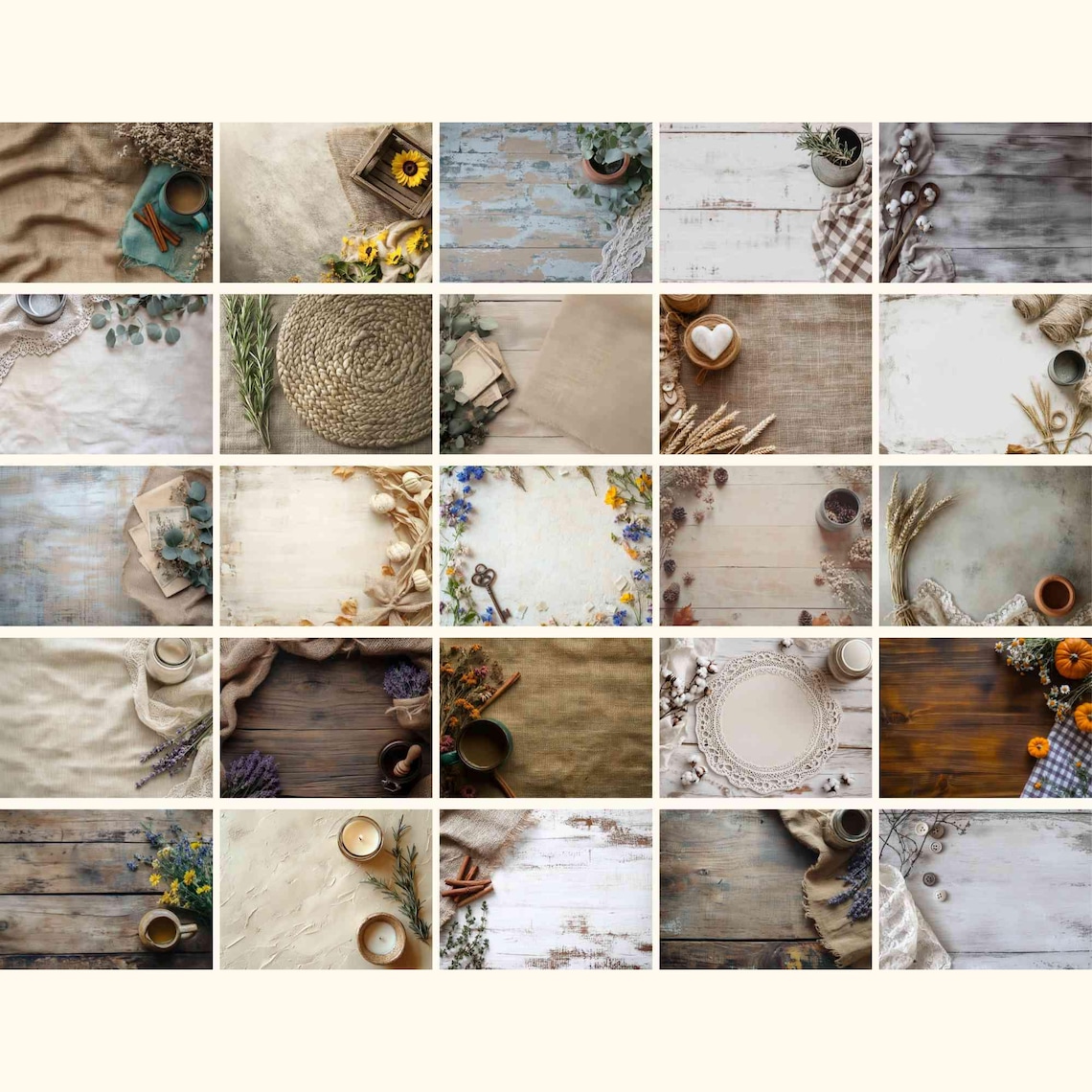 50x Rustic Farmhouse Flat Lay Mockup Bundle, Rustic Wood Background to ...