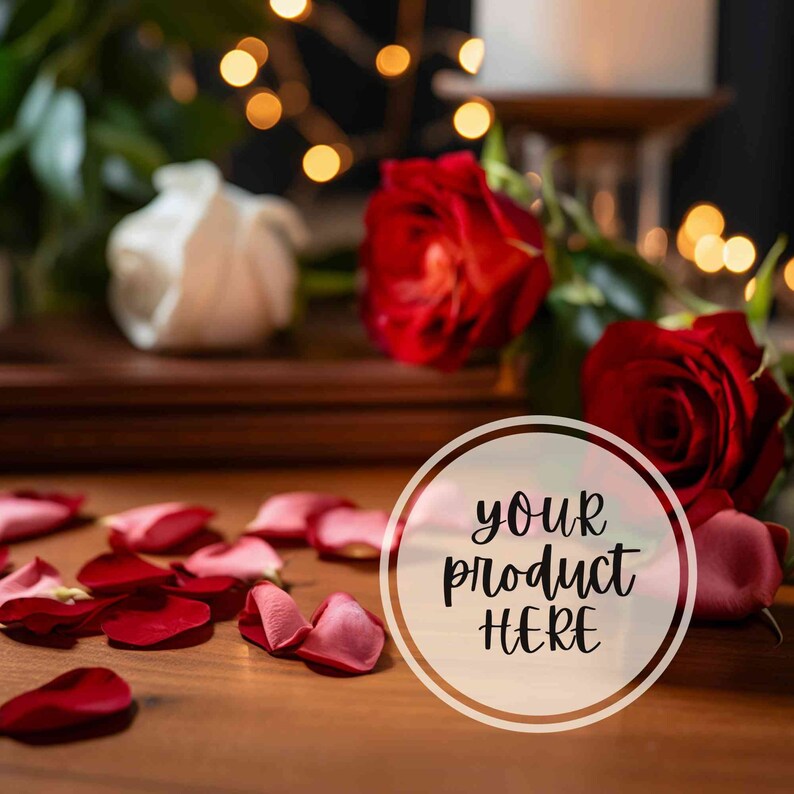 Valentines Background Product Mockup Bundle, Valentine Day Digital ...