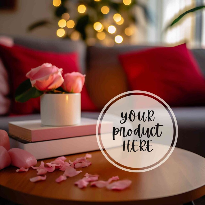 Valentines Background Product Mockup Bundle, Valentine Day Digital ...