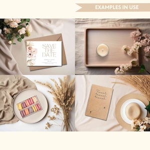 Boho Flat Lay Mockup Bundle, Digital Product Background Flatlay Boho ...