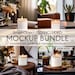 Boho Flat Lay Mockup Bundle, Digital Product Background Flatlay Boho ...