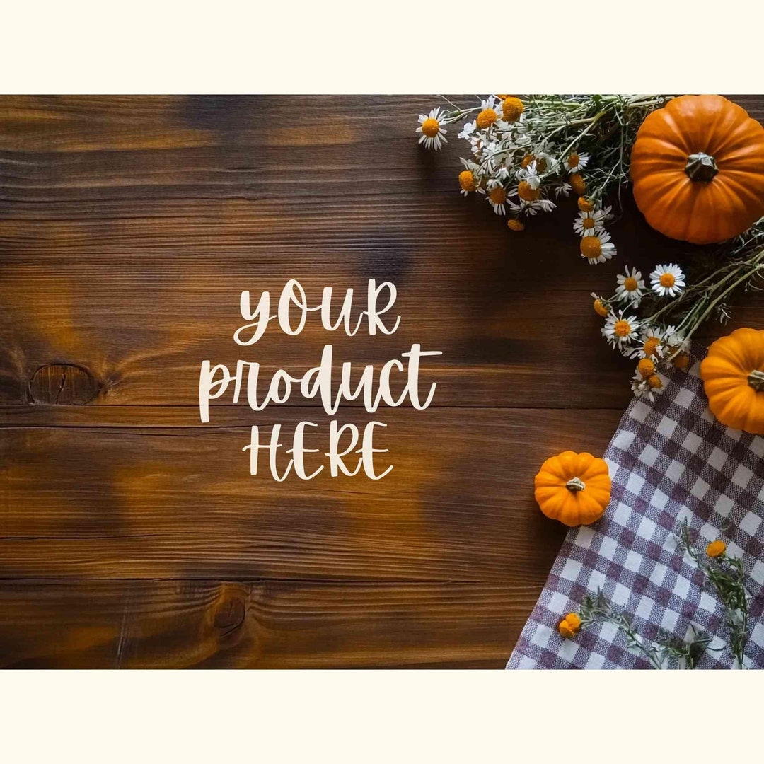 Rustic Wooden Table Flat Lay Mockup, Farmhouse Product Background Mock ...