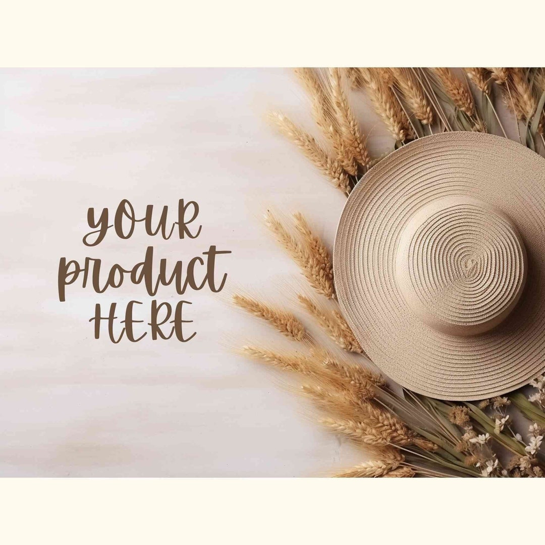 Boho Flat Lay Mockup, Chic Digital Background for Product Display ...