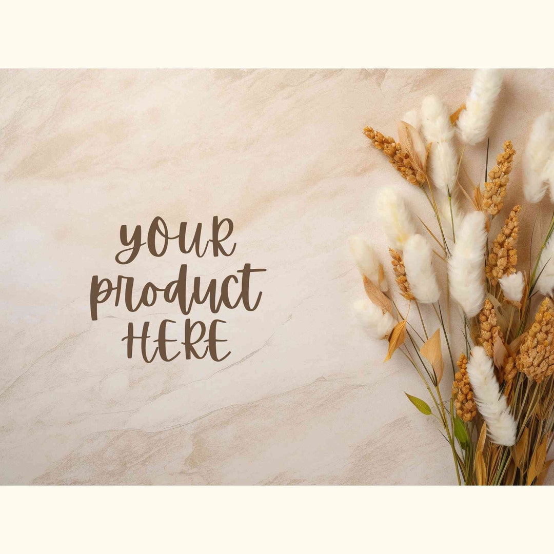 Flat Lay Product Background Downloadable, Boho Mockup Photography ...