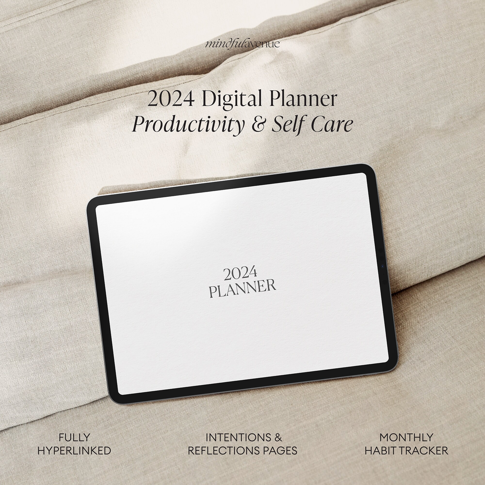 2024 Digital Planner Dated Yearly Planner Journal Digital Daily Planner ...