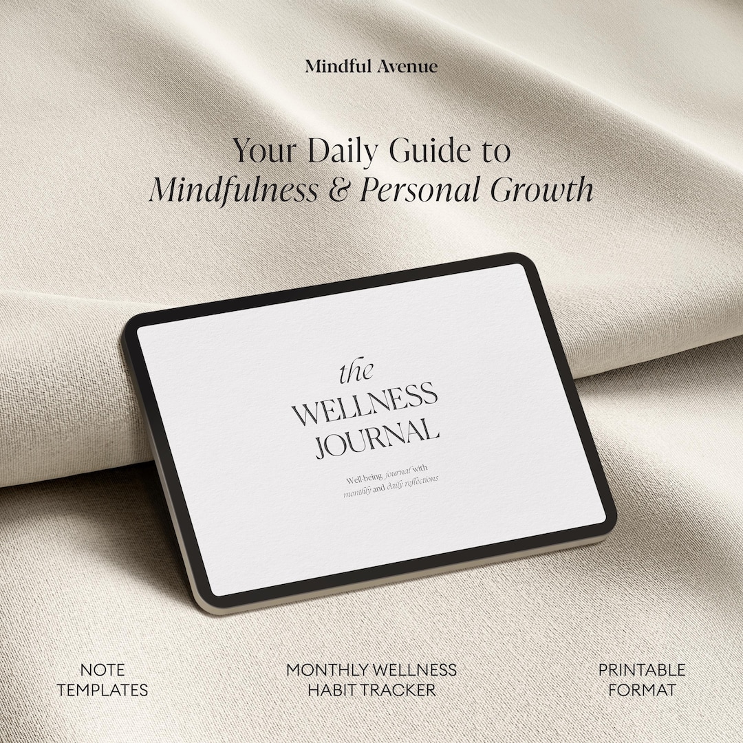 Wellness Journal, Mindfulness Mental Health Journal, Minimalist Daily ...