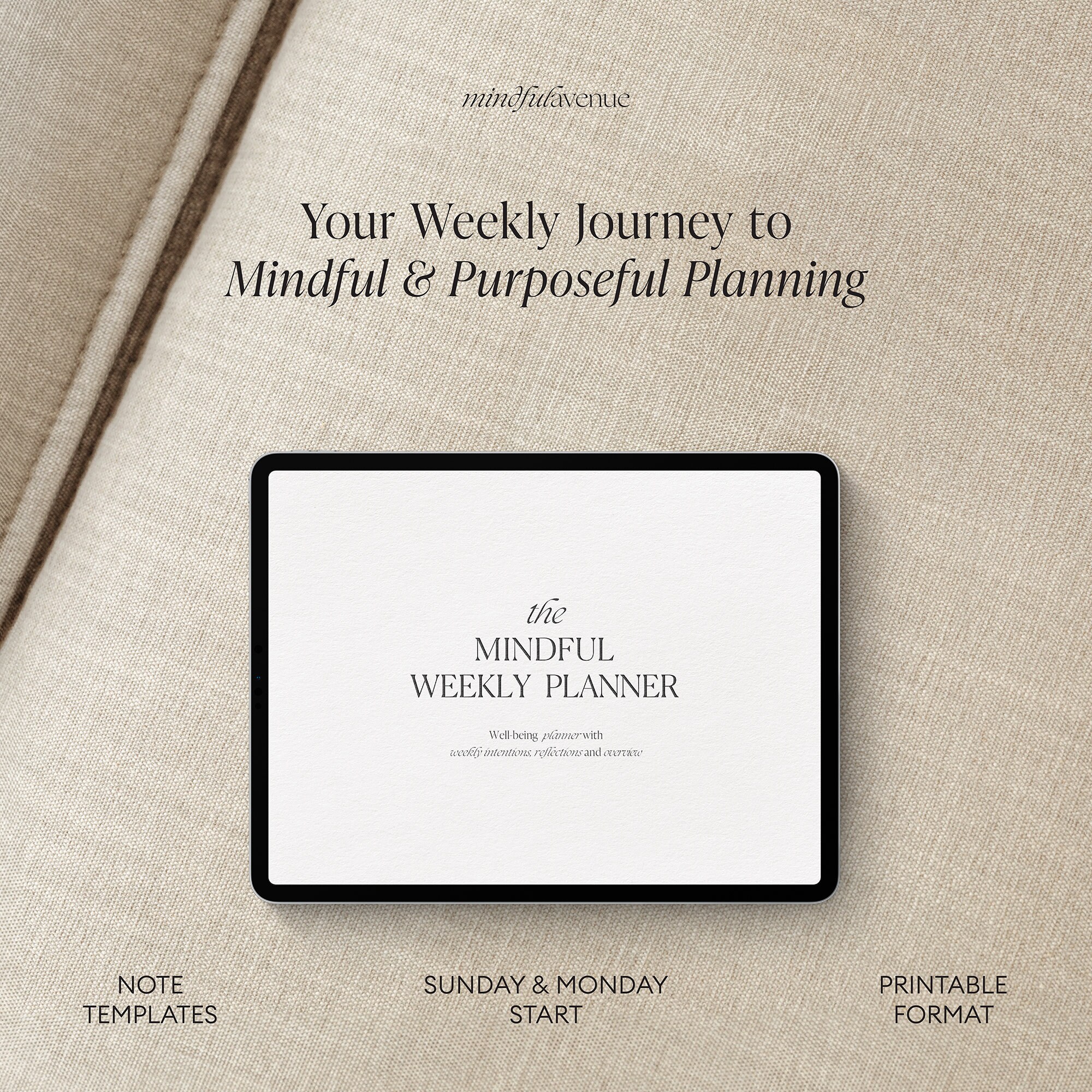 Mindful Weekly Planner Digital Goodnotes Planner Wellness Planner ...