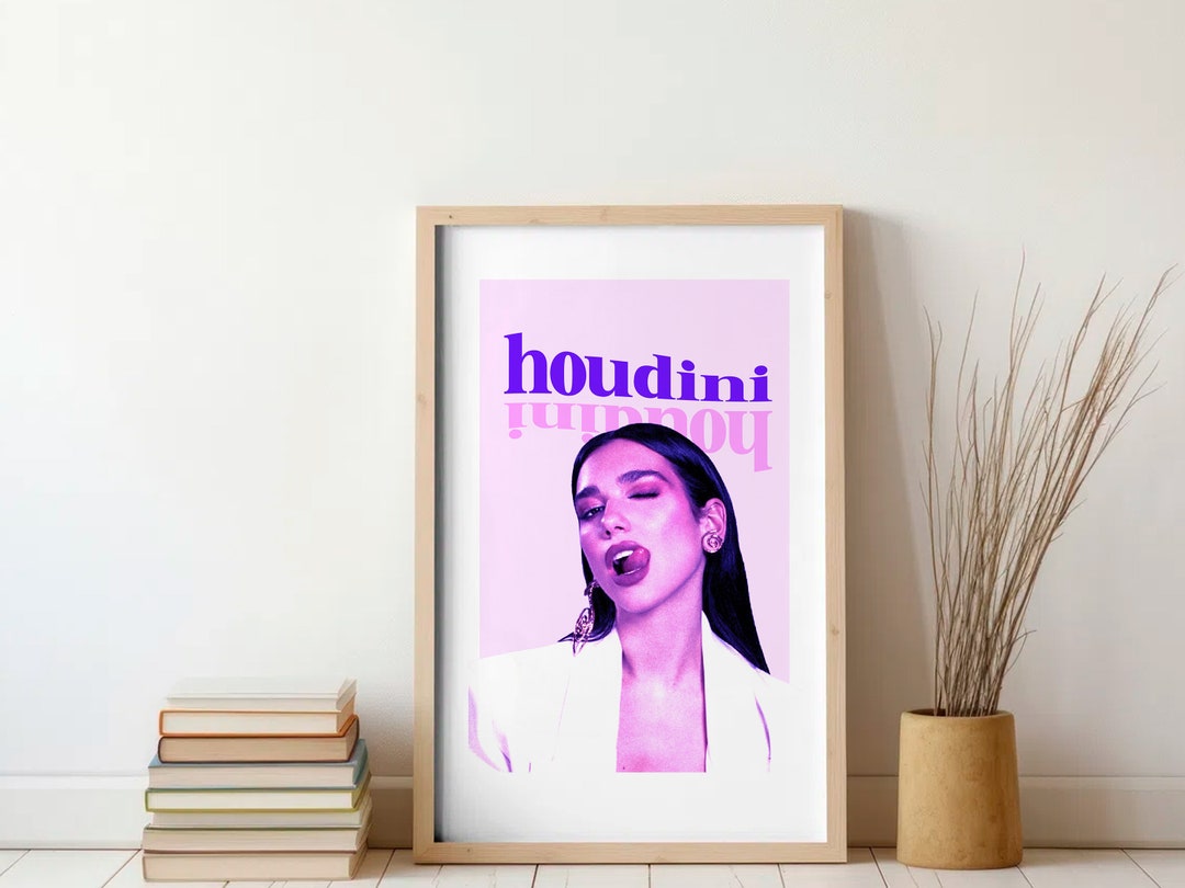 Dua Lipa Poster, Houdini, Lyrics Poster, Digital Download, Music Poster ...