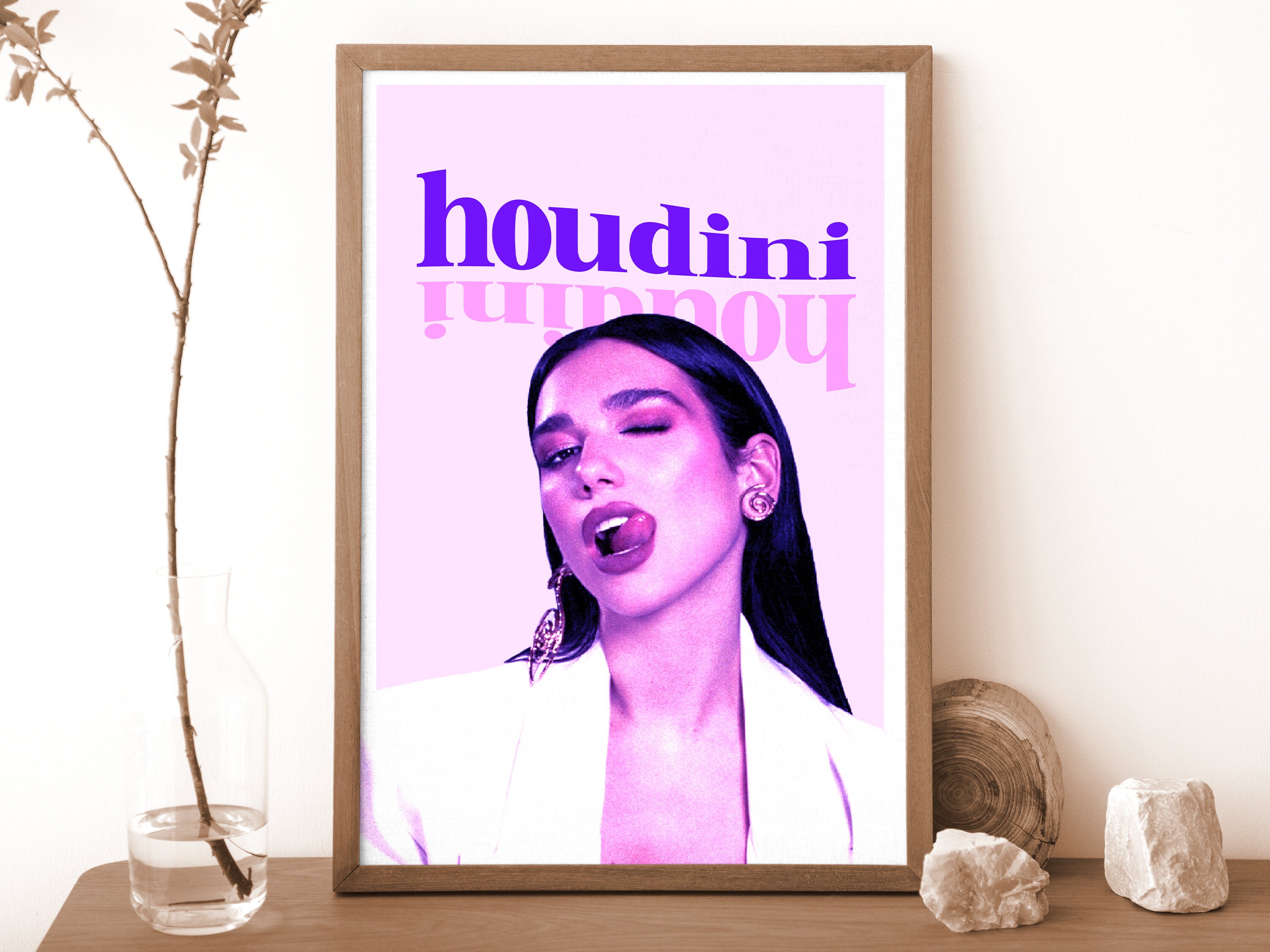 Dua Lipa Poster, Houdini, Lyrics Poster, Digital Download, Music Poster ...