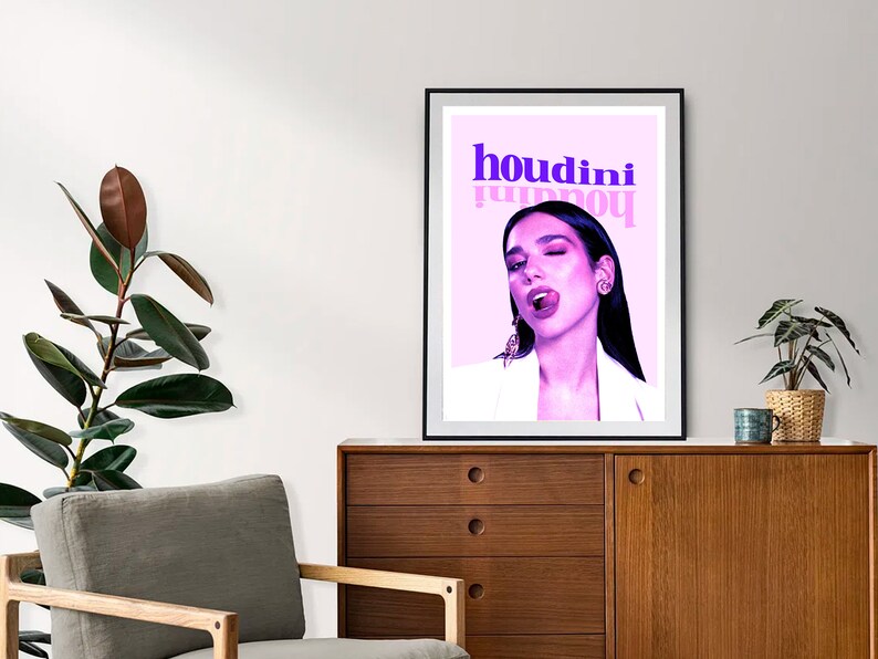 Dua Lipa Poster, Houdini, Lyrics Poster, Digital Download, Music Poster ...