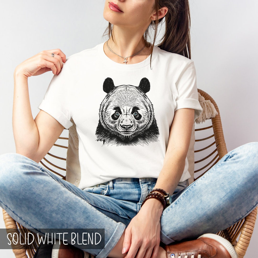 Panda Shirt Wildlife Tee Cute Panda Panda Bear Shirt Panda - Etsy