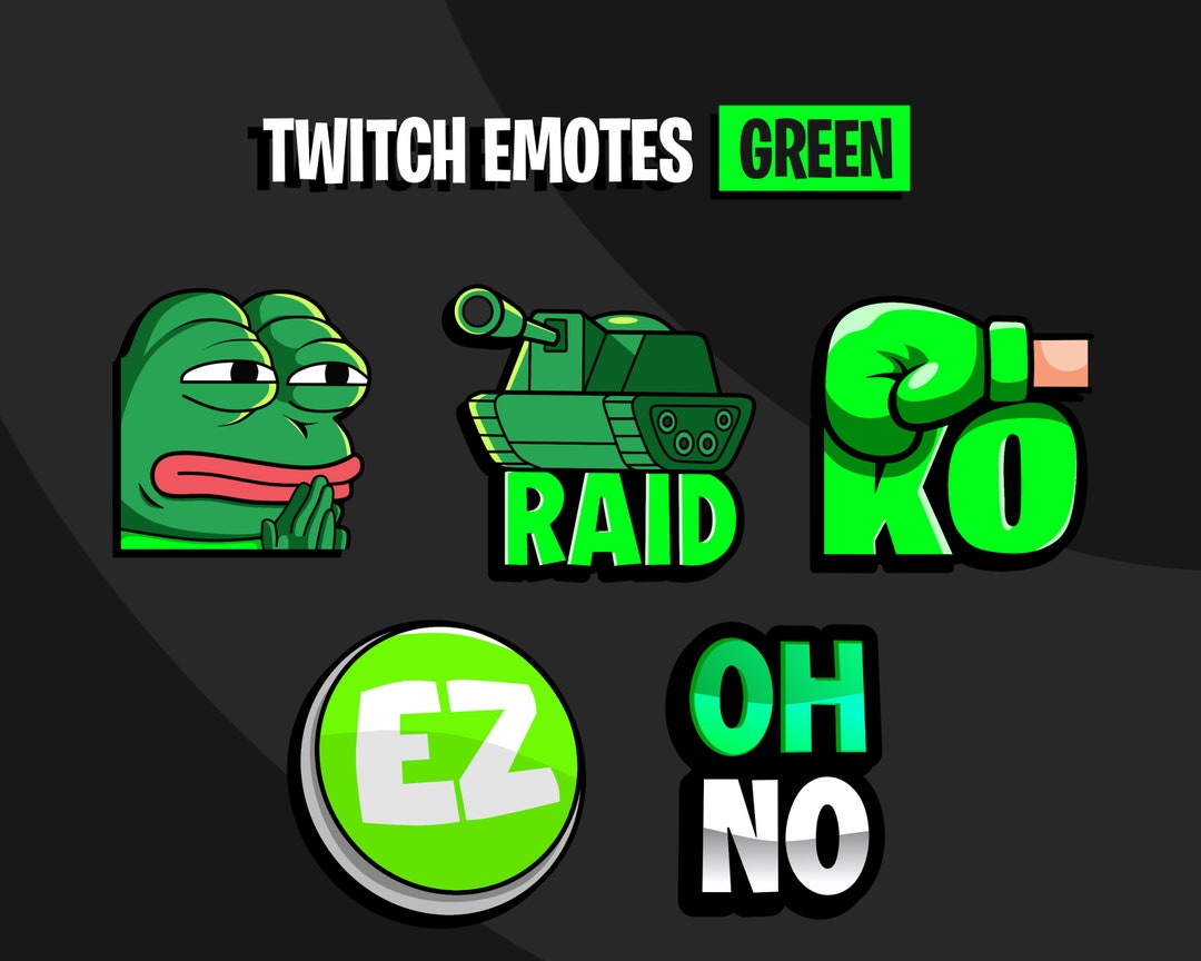 Twitch Emotes Kick Emotes Pepe Emote Raid Emote Text - Etsy