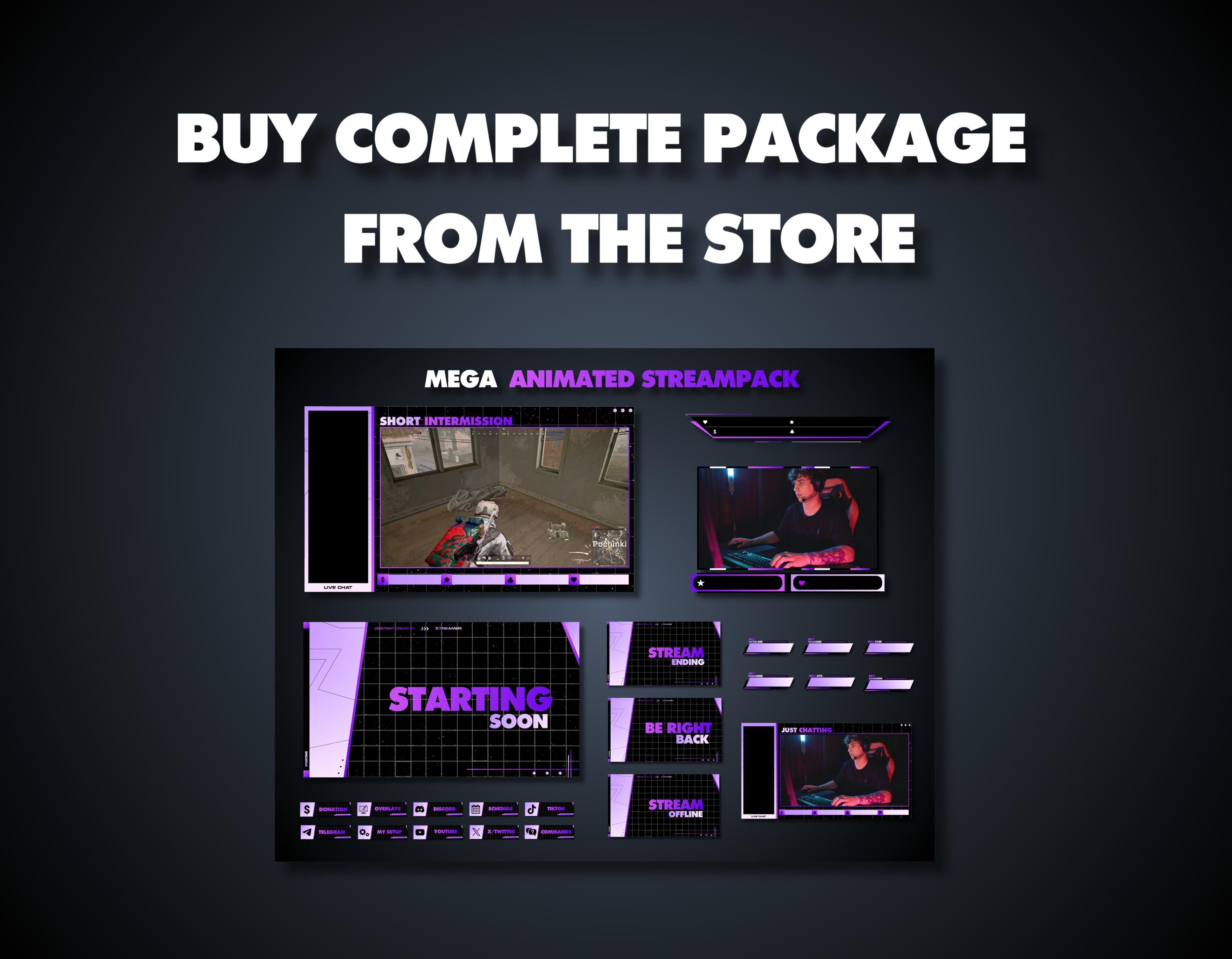 30+ MEGA Twitch Panels for Streaming on Twitch | Purple Twitch Panels ...