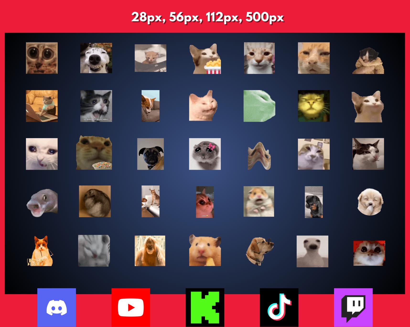 300 Animated Meme Emotes Pack for Twitch, Youtube, Discord, Kick ...