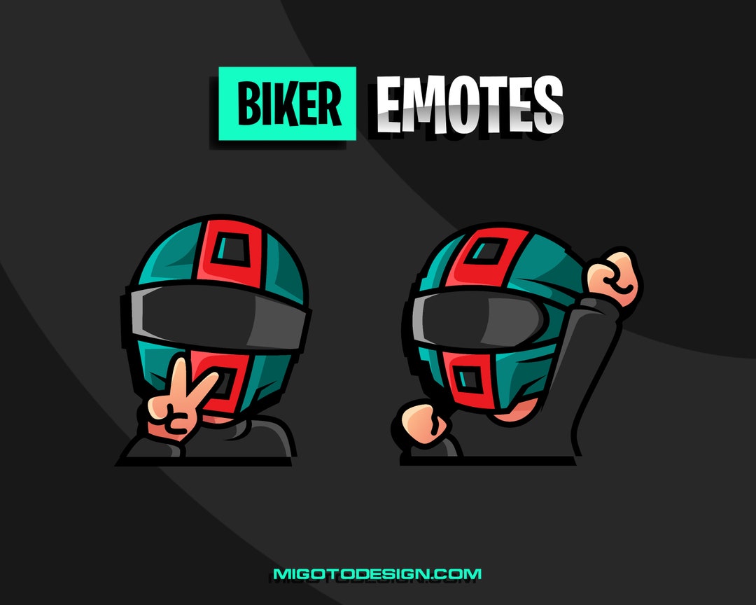 Biker Emotes, Racing Emotes for Streaming on Twitch, Kick Streaming ...