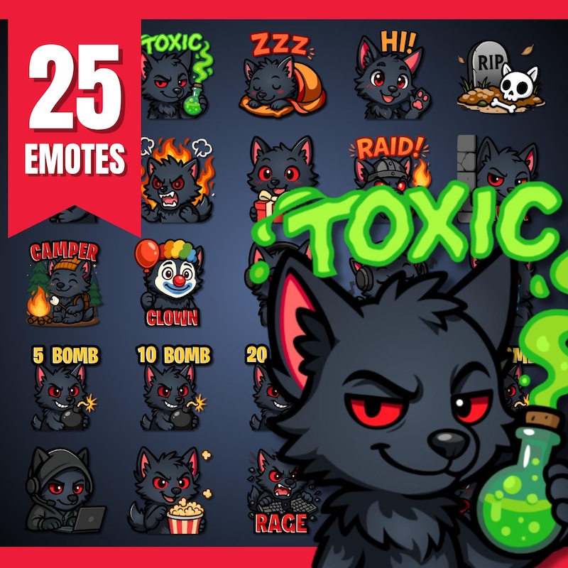 Emoji Discord Wolf - Etsy
