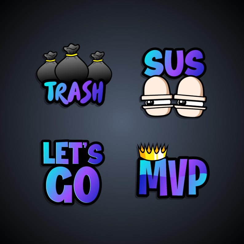 Purple Text Emote for Streaming on Twitch, Kick, Discord | Twitch ...