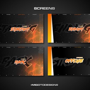 Twitch Overlays | Animated Twitch Overlays, Orange Stream Overlays ...